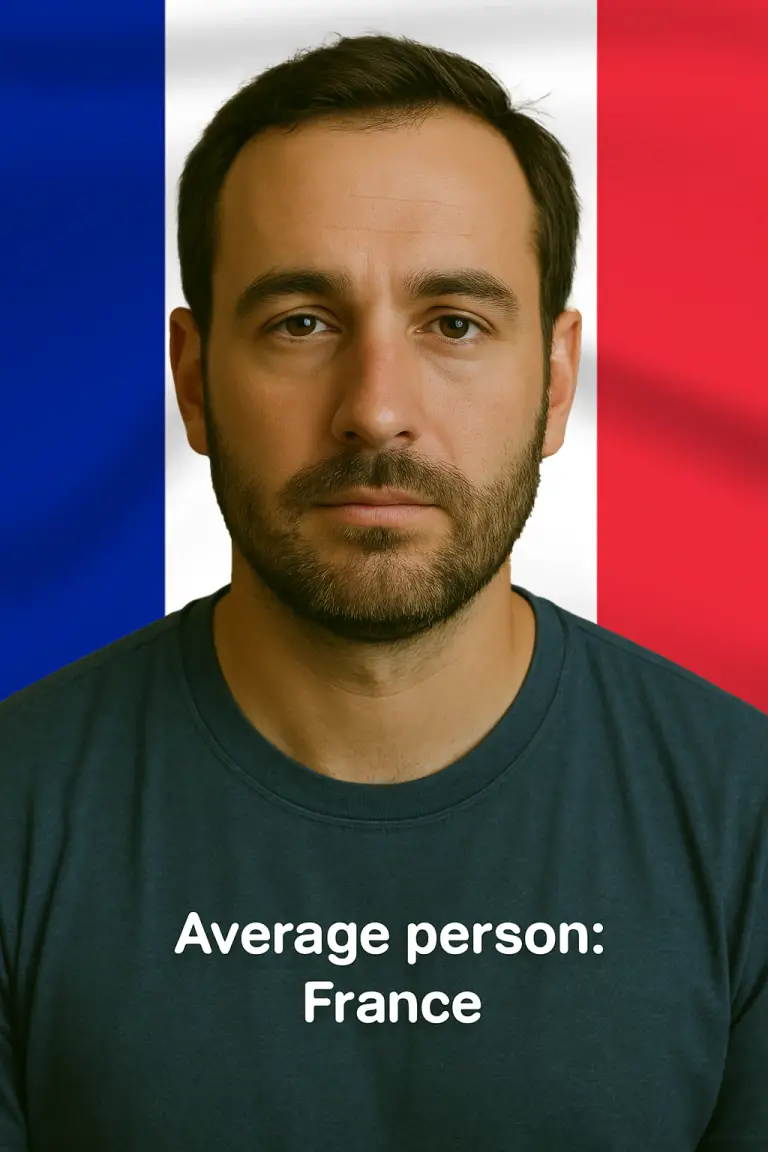 AI Creates What An 'Average Man' From Each Country Looks Like