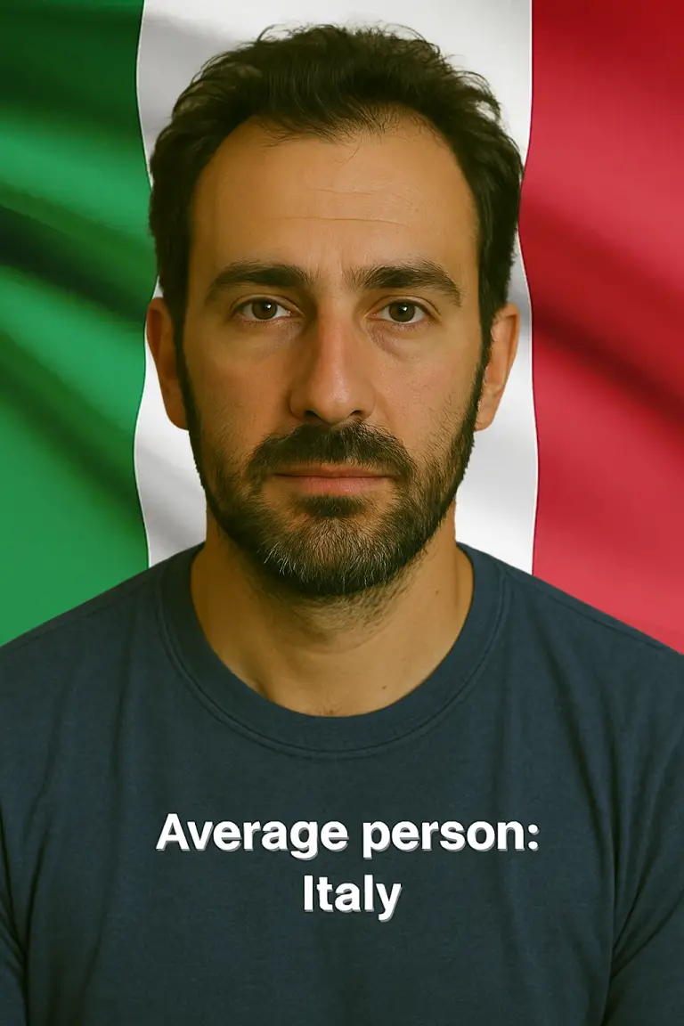 AI Creates What An 'Average Man' From Each Country Looks Like