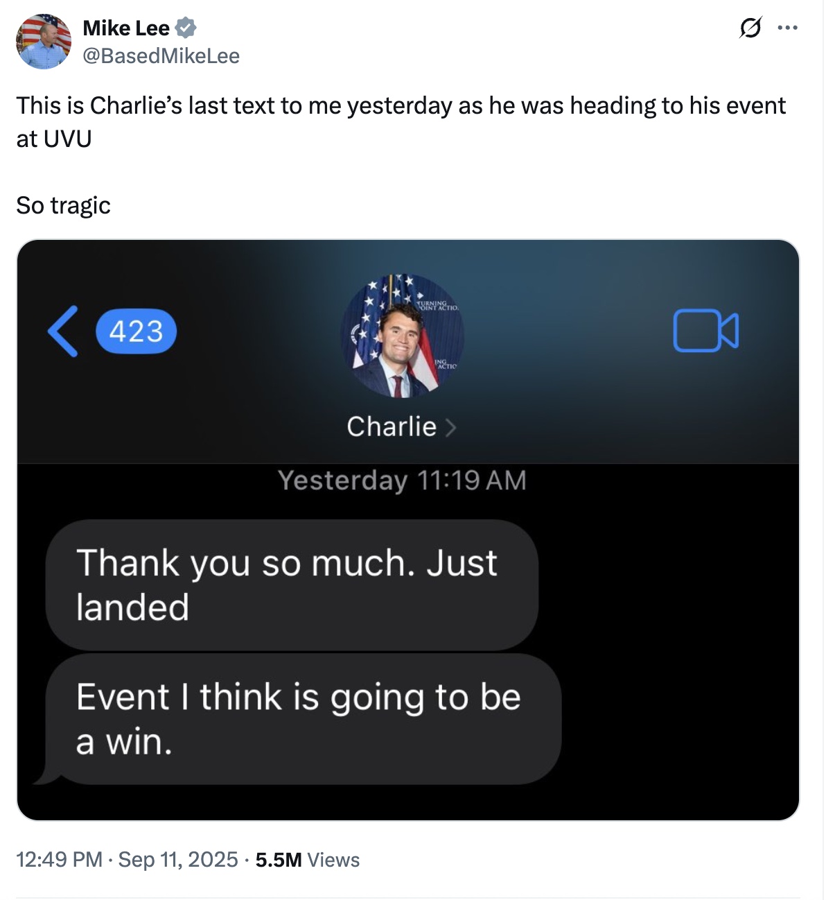 Charlie Kirk’s Chilling Final Text Message Before Assassination